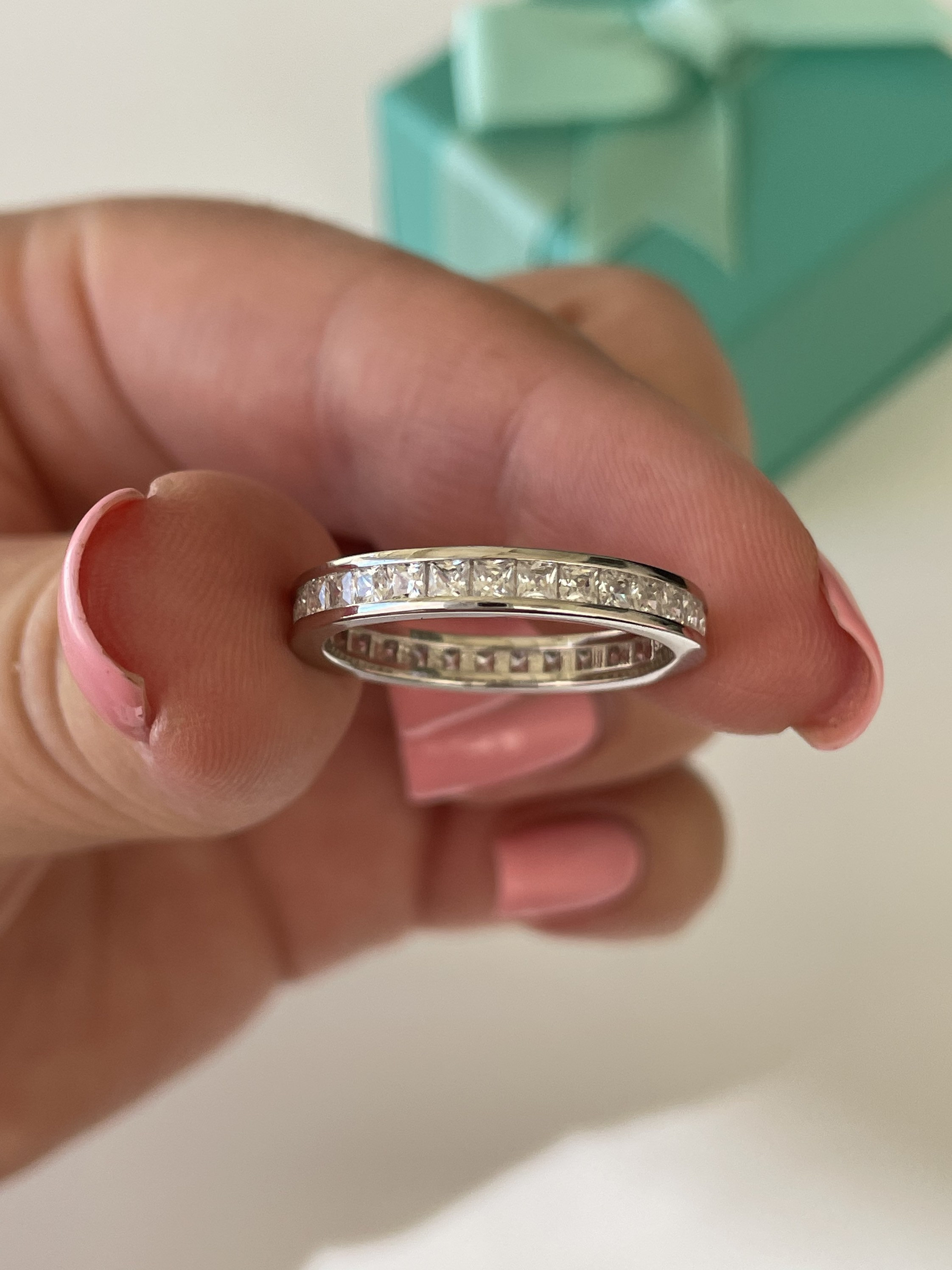 The Victoria. Sterling Silver 925 3mm Full Eternity Band With - Etsy