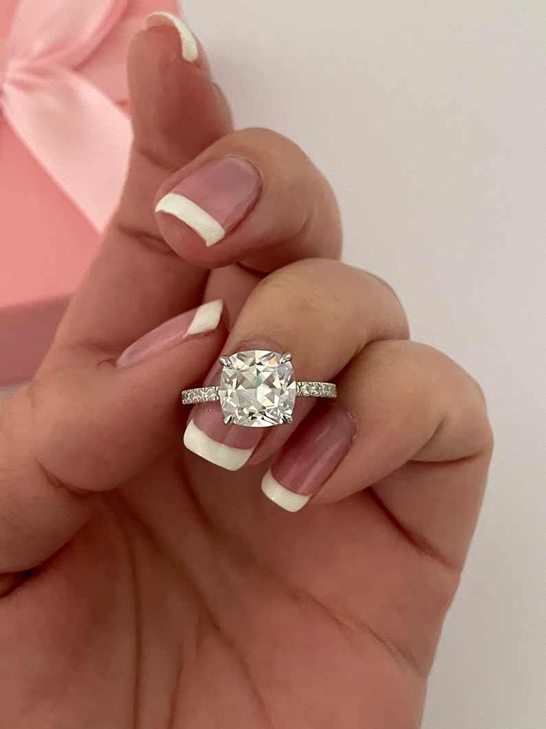 The Cushion Cut. Sterling Silver 925 4CT Cushion Cut - Etsy