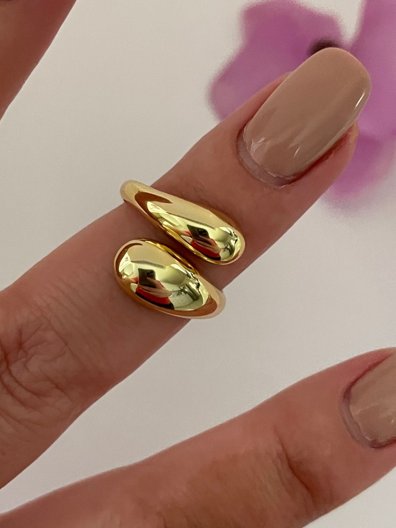 18K Yellow Gold Over Solid Sterling Silver 925 Water Drop - Etsy