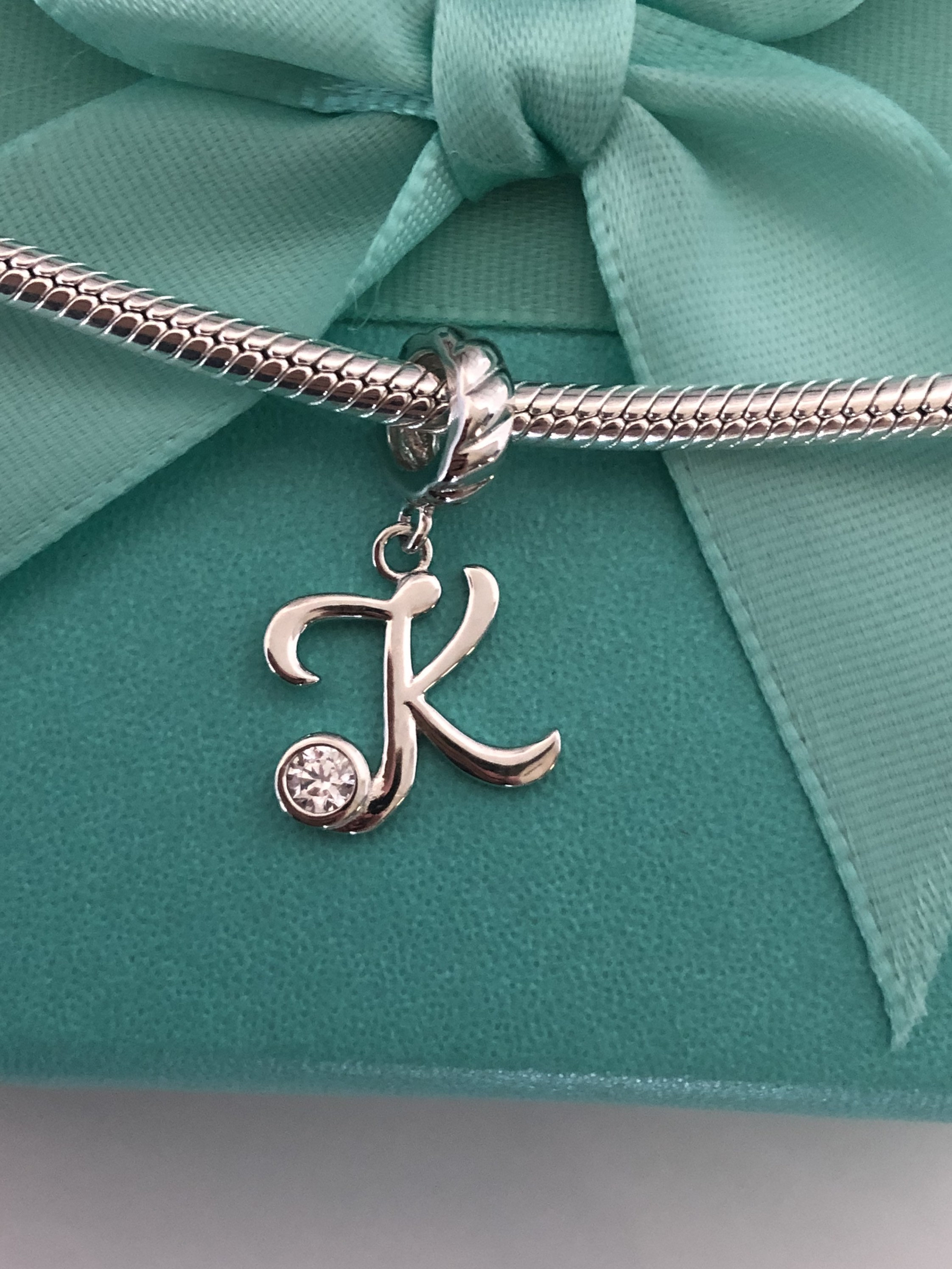 Sterling Silver 925 Letter K Charm For Pandora bracelet | Etsy