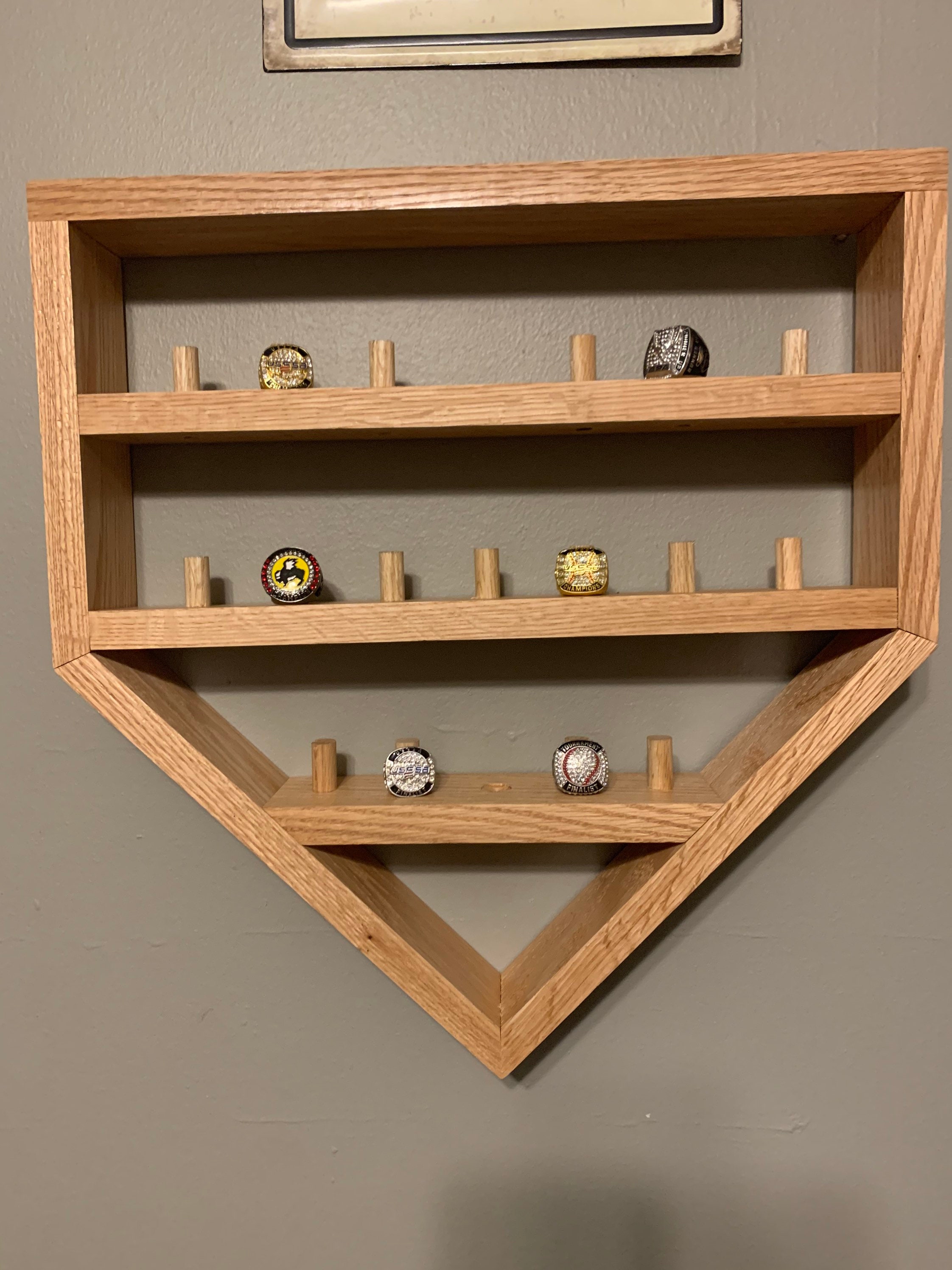 Homeplate Baseball and Ring Display - Etsy