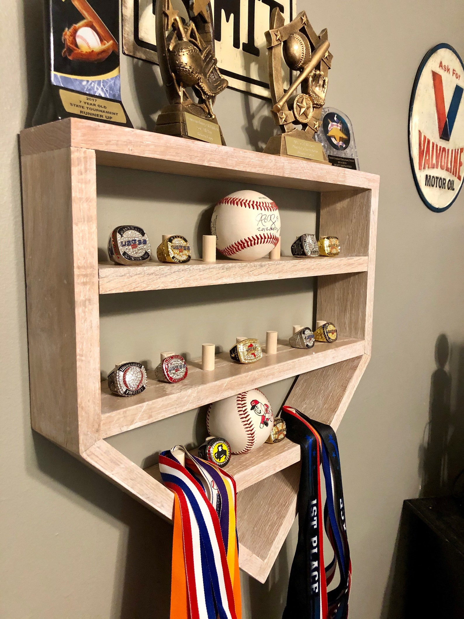 Homeplate Baseball and Ring Display - Etsy
