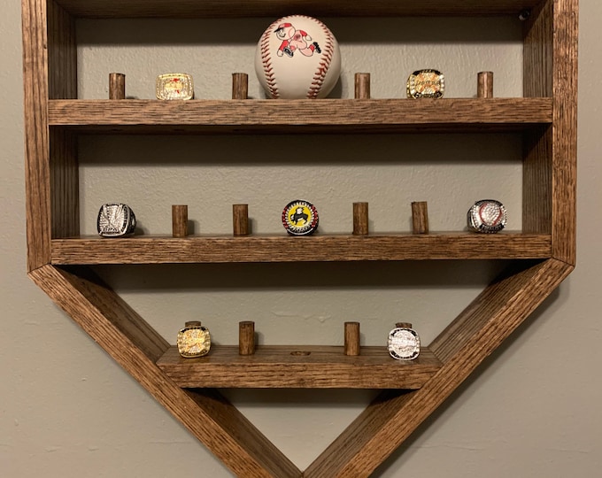 Homeplate Baseball and Ring Display - Etsy