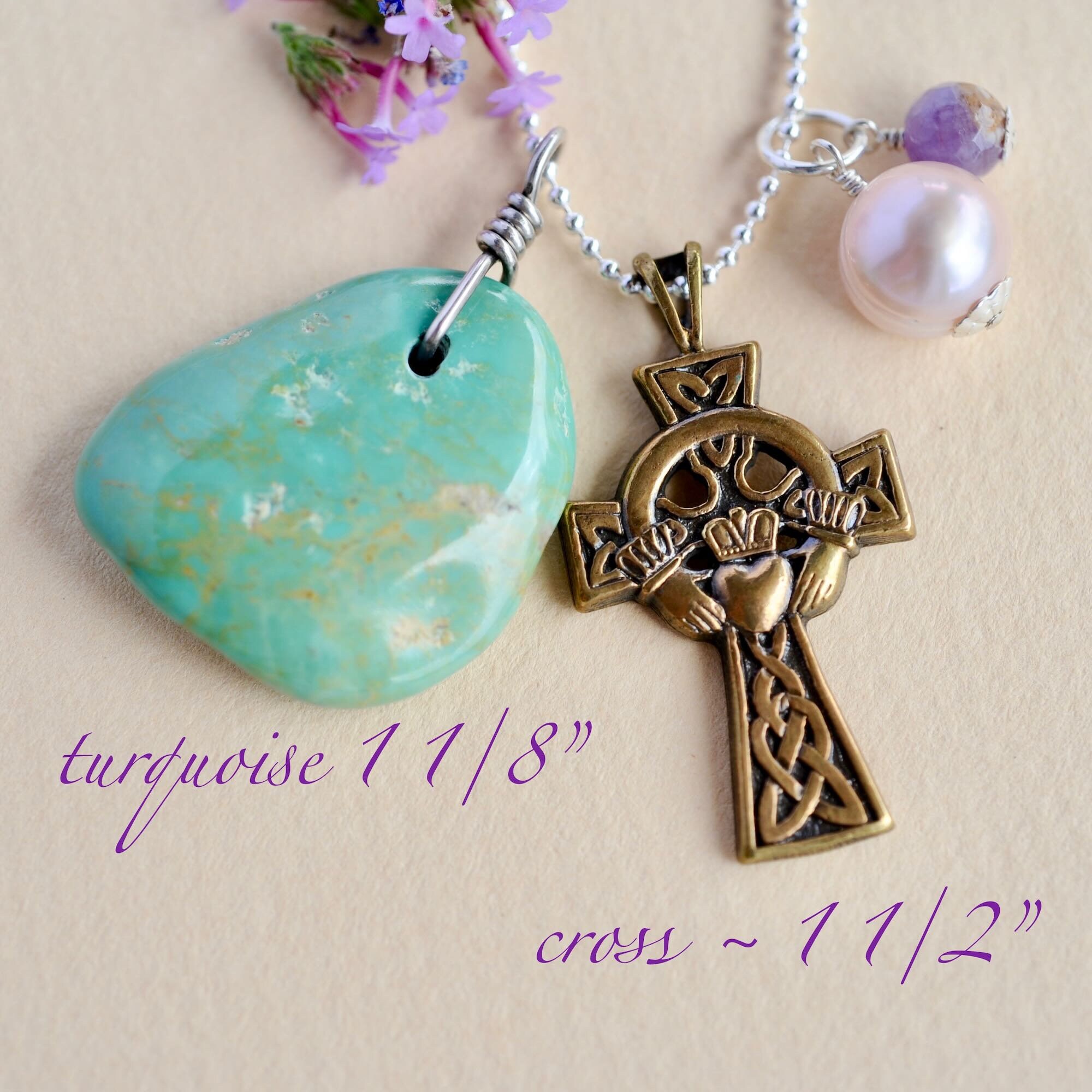 Celtic Claddagh Cross Necklace Irish Heart and Hands Cross - Etsy Celtic Claddagh Cross Necklace Irish Heart and Hands Cross - Etsy