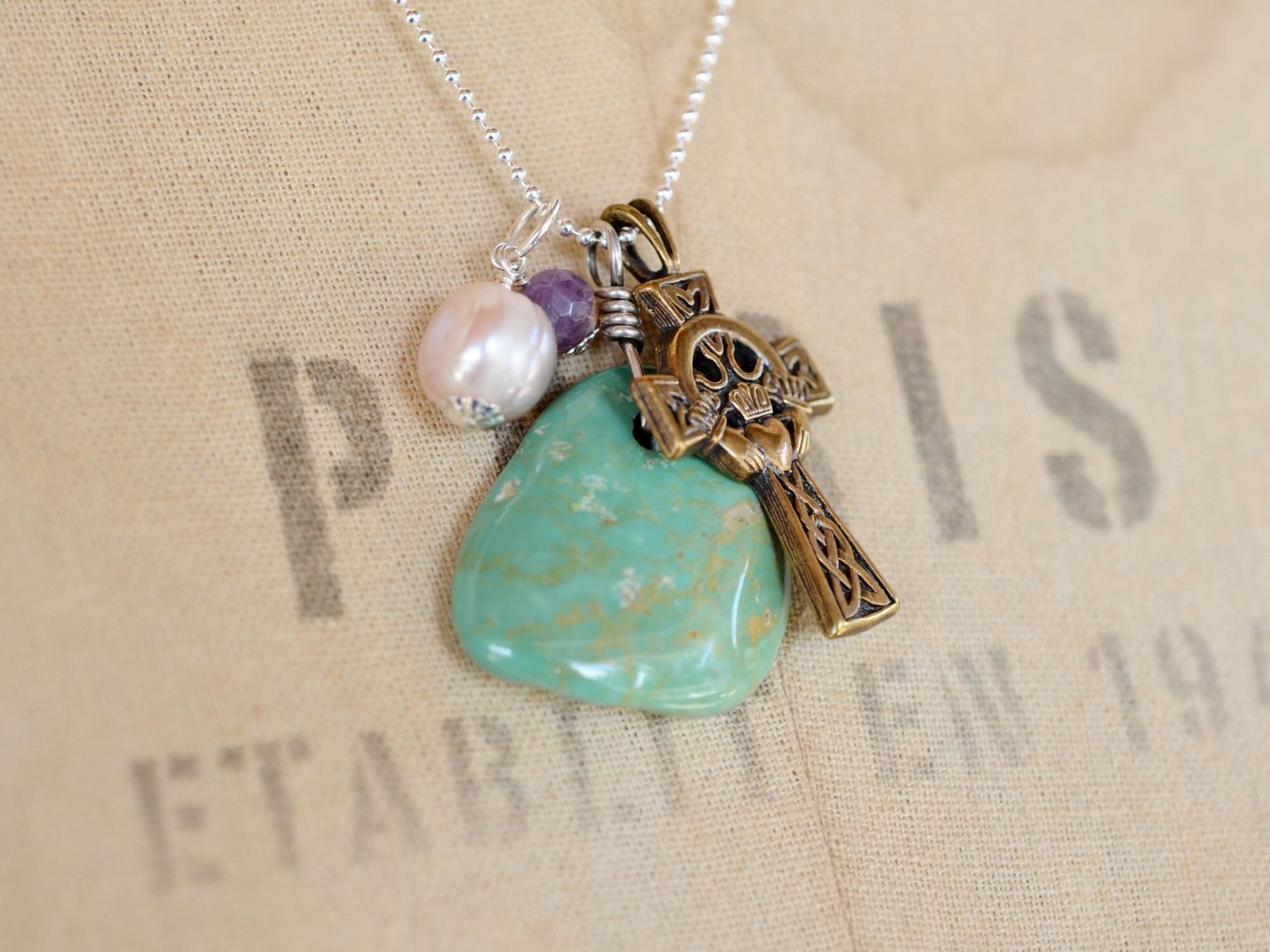 Celtic Claddagh Cross Necklace Irish Heart and Hands Cross - Etsy Celtic Claddagh Cross Necklace Irish Heart and Hands Cross - Etsy