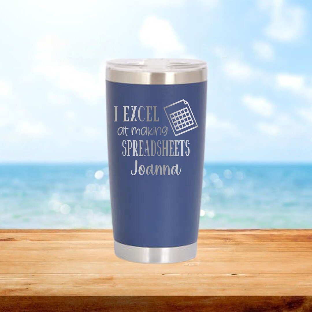 Funny Accountant Excel Sheet Personalized Tumbler, Gift for Graduating ...