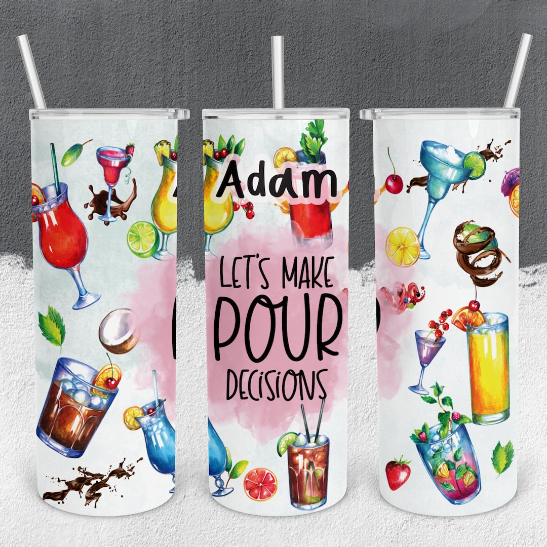 Custom Cocktail Maker Themed Tumbler, Sublimated Gift for Bartender ...