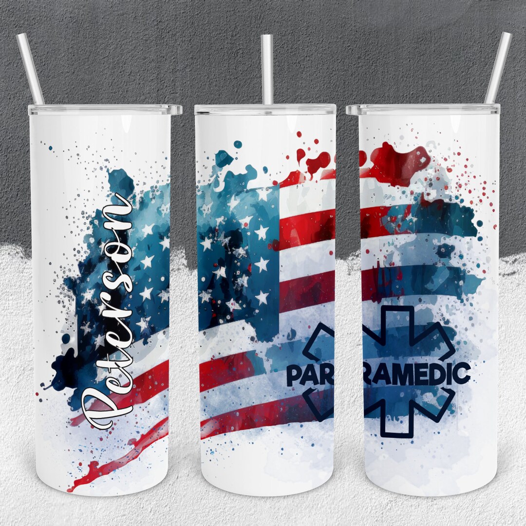 Paramedic Vacuum Insulated Tumbler, Emergency Services, Thin Blue Line ...