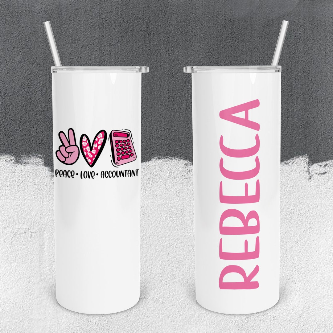 Custom Sublimated Tumbler for Finance and Accounting Major, Numbers ...