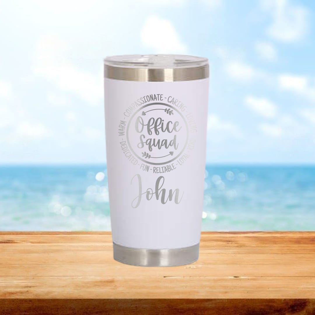 Personalized Insulated Tumbler, Laser Engraved Travel Mug, Employee ...