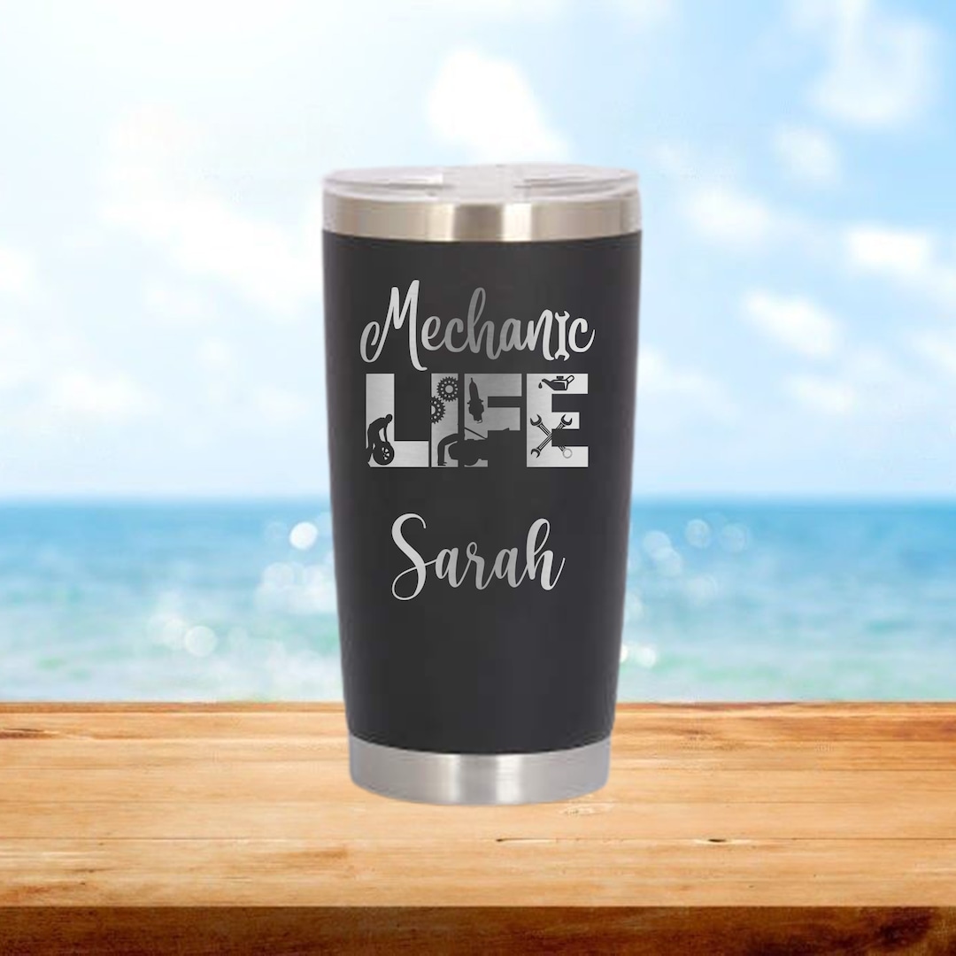 Personalized Mechanic Tumbler, Insulated Mug, Car Lover Gift - Etsy