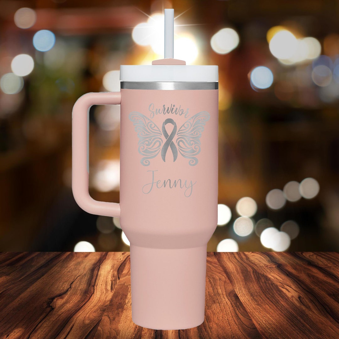 Personalized Cancer Survivor 40oz Tumbler, Get Well Gift - Etsy
