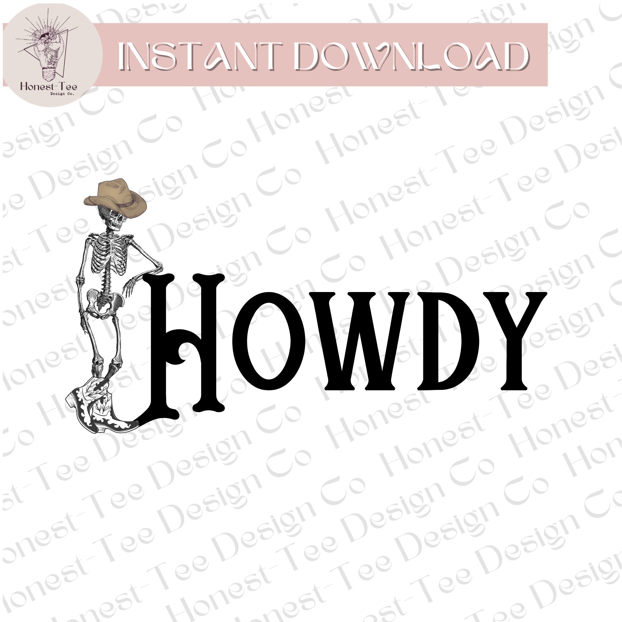 Howdy Cowboy Skeleton PNG FOR SUBLIMATION. Western Cowboy - Etsy