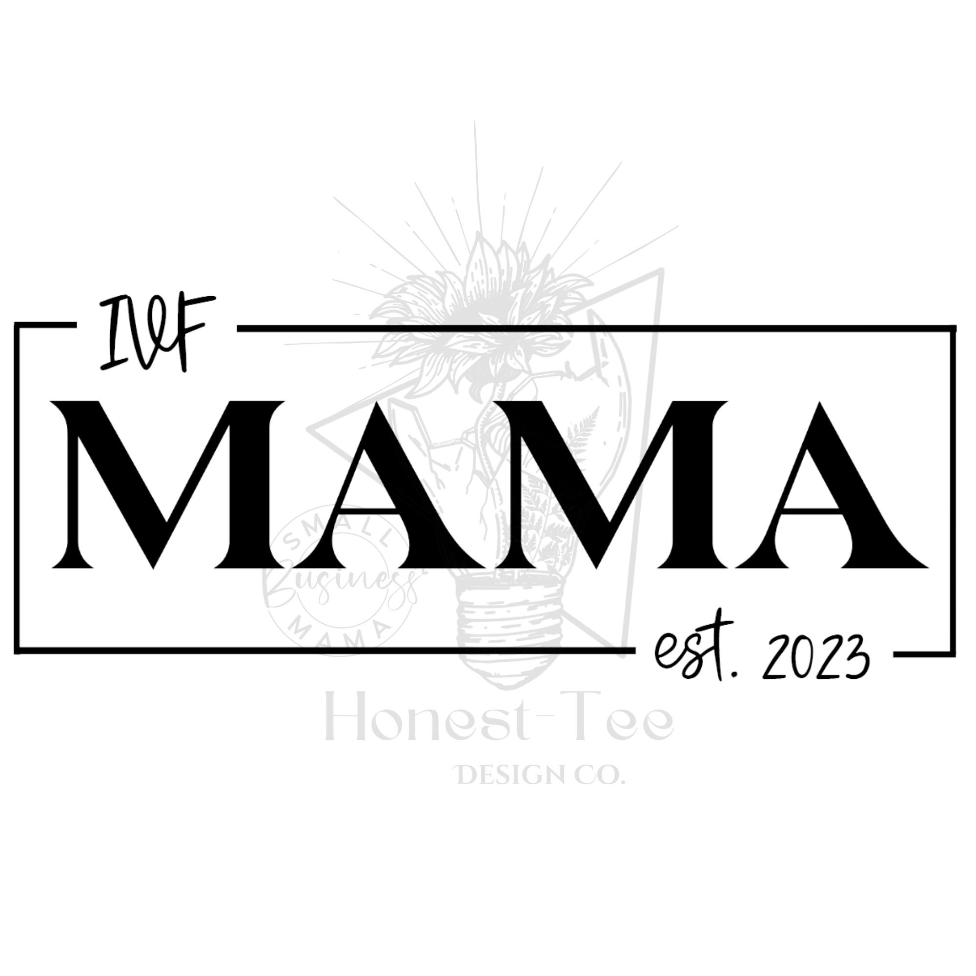 IVF Mama Mom Established 2023 Simple Line Art PNG and Svg - Etsy