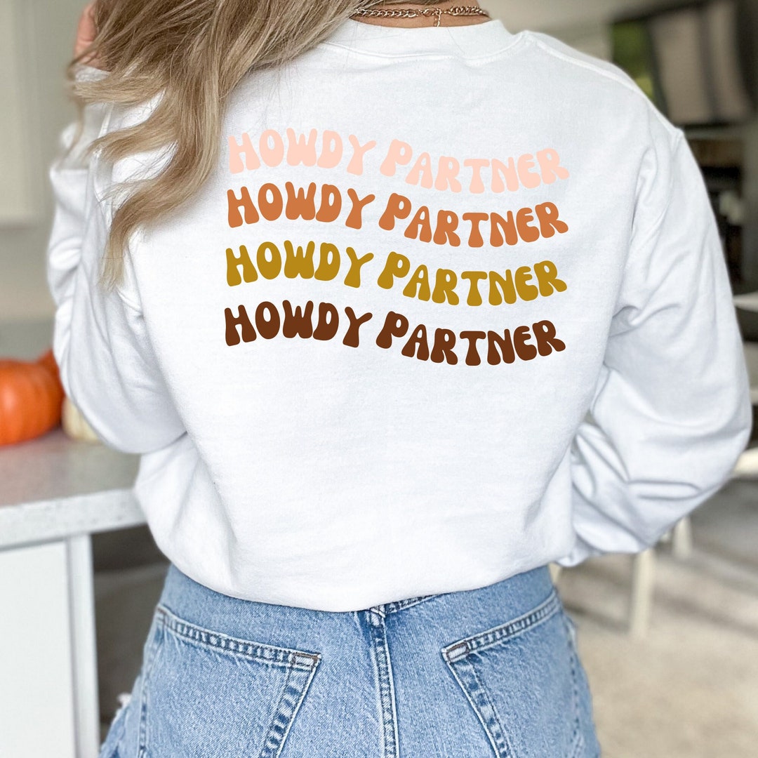 Howdy Partner Groovy - PNG FOR SUBLIMATION. Western, Cowboy, Cowgirl ...