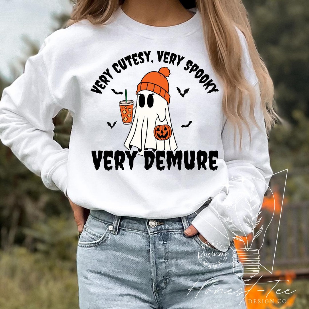 Very Cutesy, Spooky, Demure Modern Ghost- PNG for DTF & Sublimation ...