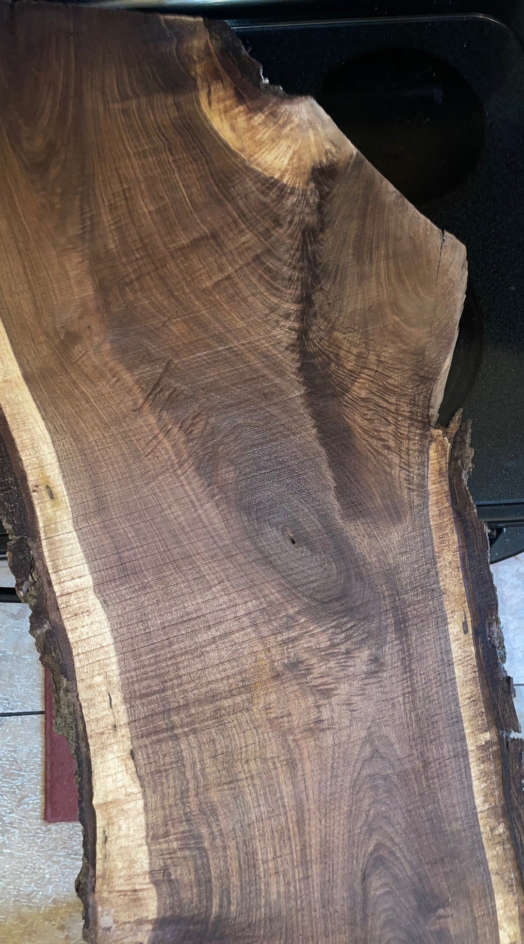 Curly Walnut Slab With Crotch Grain 1511 - Etsy