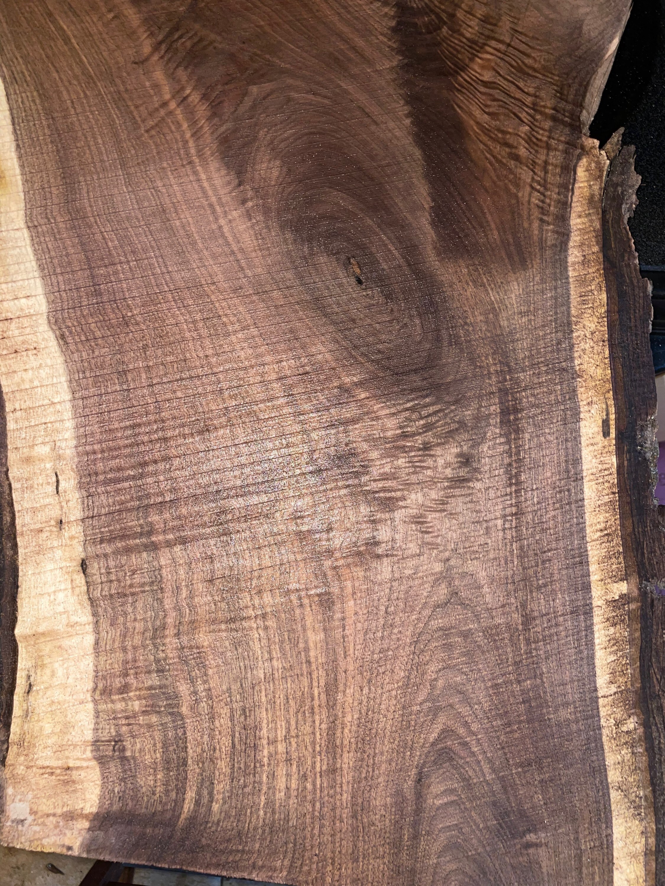 Curly Walnut Slab With Crotch Grain 1511 - Etsy