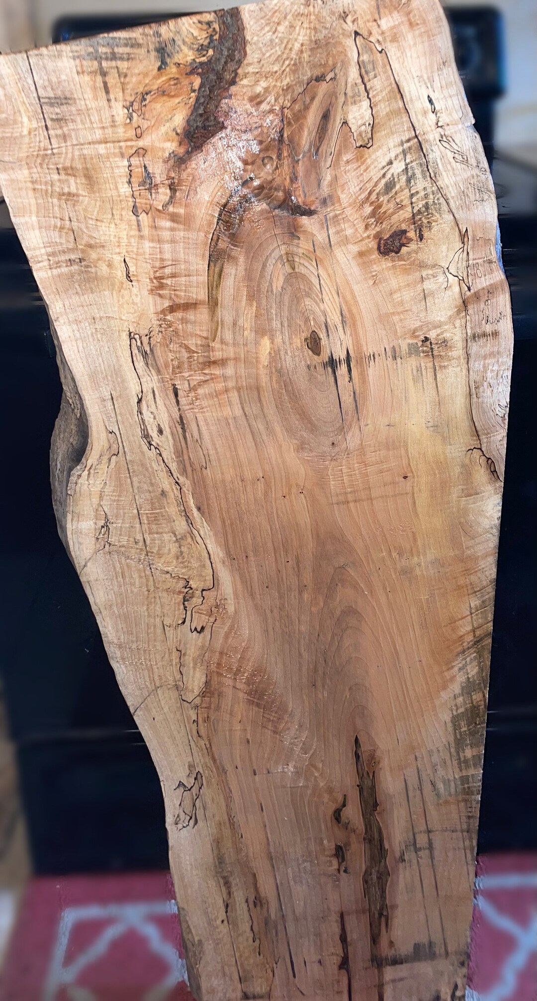 Spalted & Curly Maple Slab #1833 - Etsy