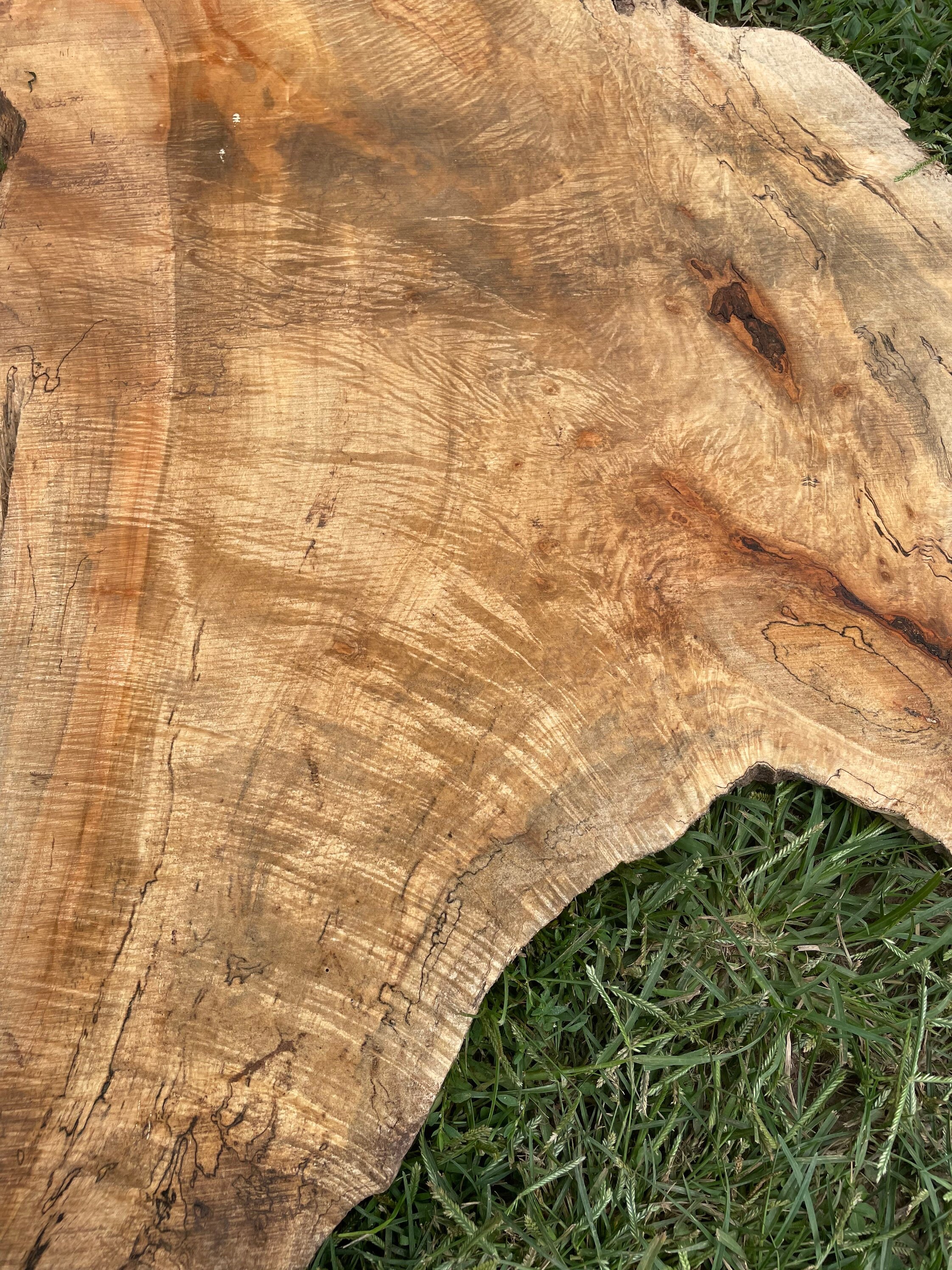 Curly and Spalted maple river table set 1132 | Etsy