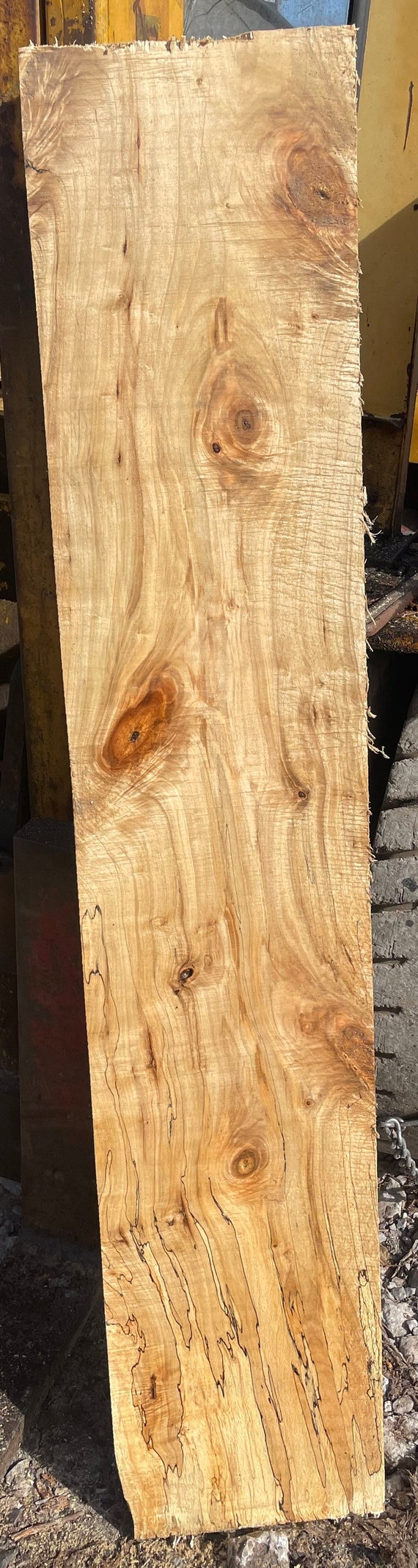 Tiger Maple Slabs Live Edge Single Slab Curly Maple Wood 90" X 33 39"
