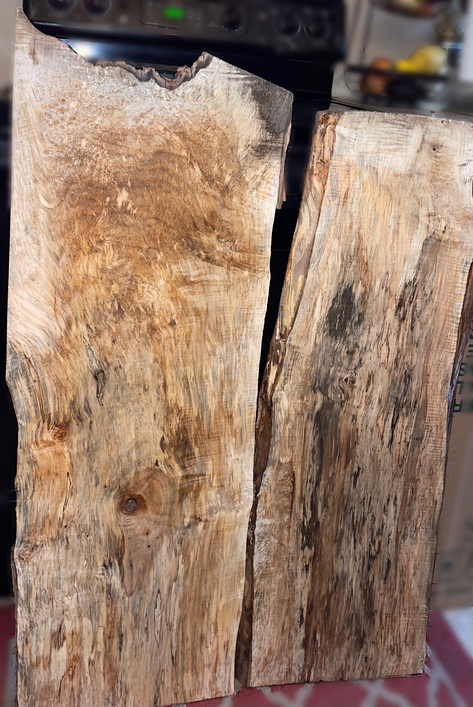 Spalted & Curly Maple Slabs (2 Pc Set) #1871 - Etsy