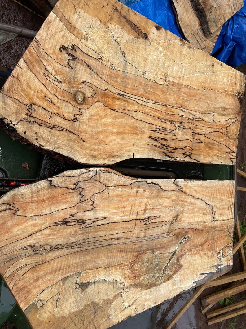 Spalted Maple Book Matched Set 1101 - Etsy