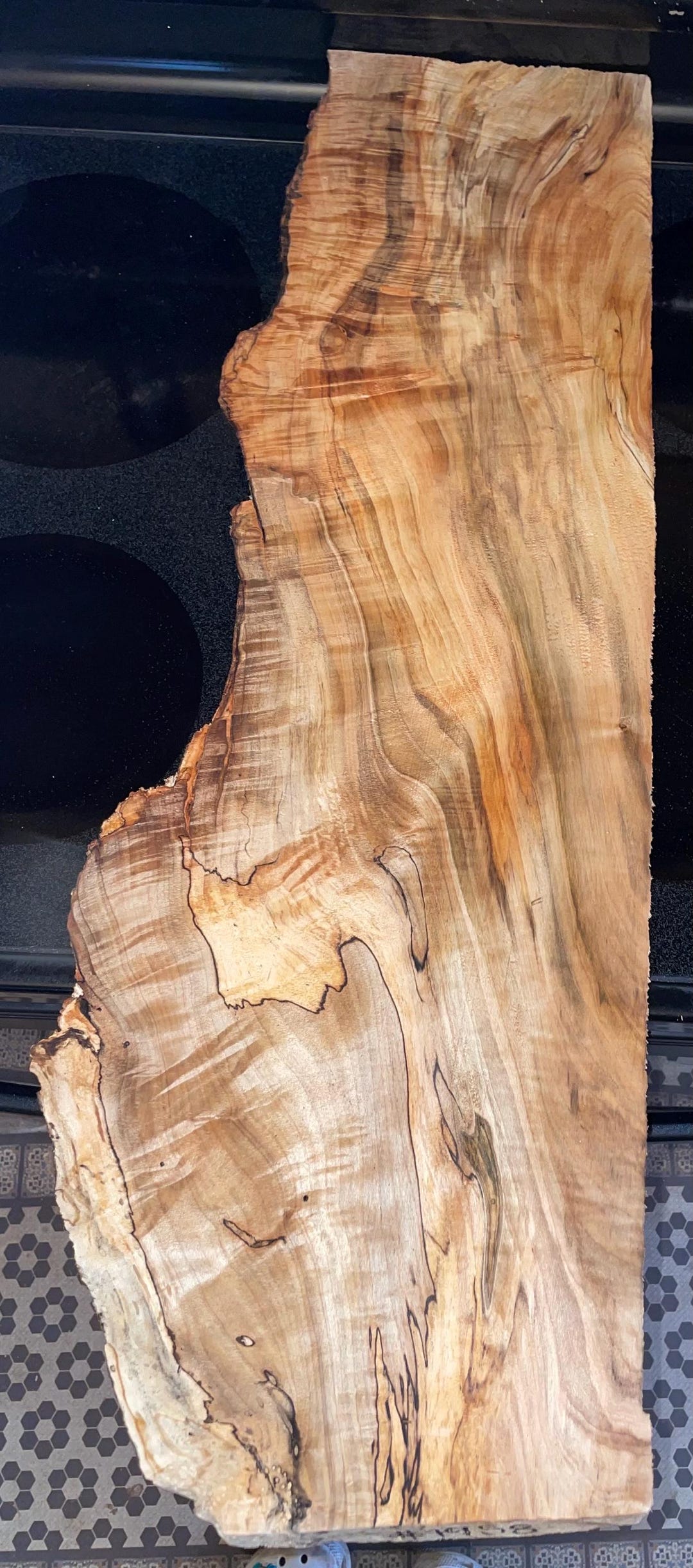 Spalted and Curly Maple Slab #1958 - Etsy