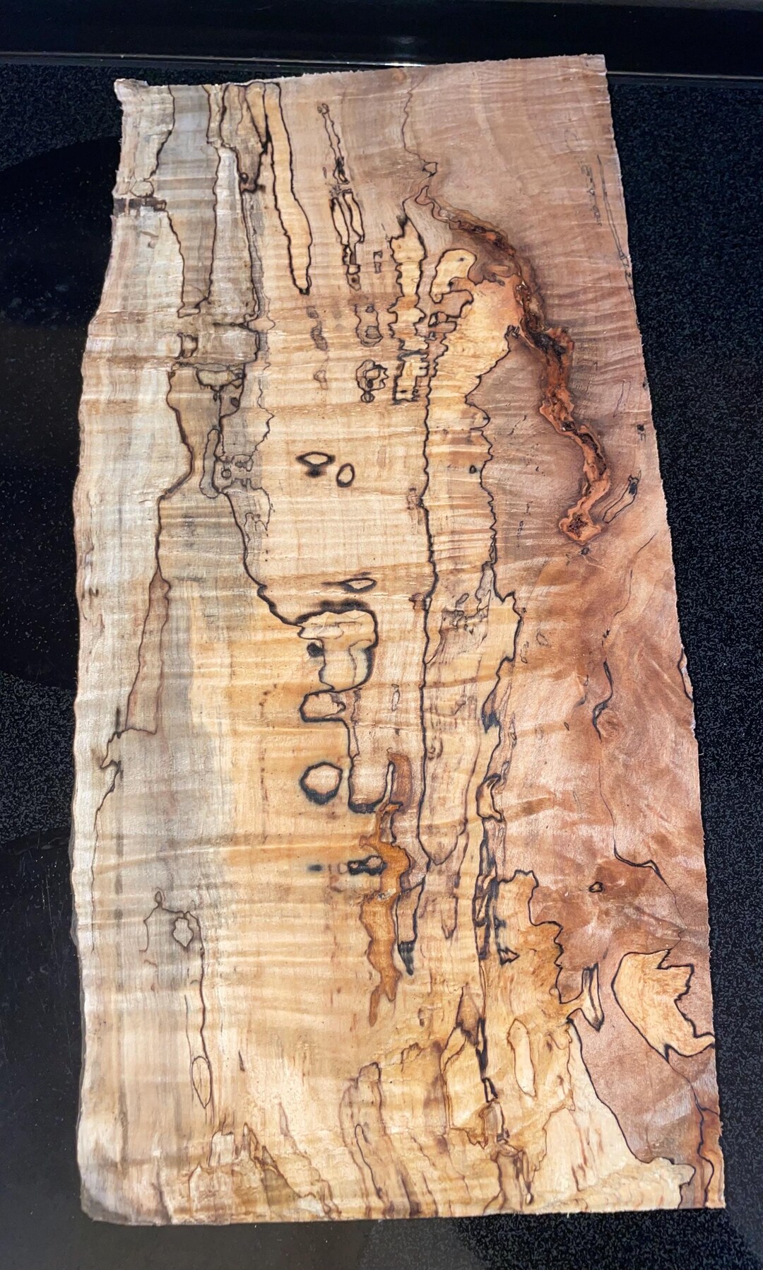 Spalted and Curly Maple Slab 1962 - Etsy