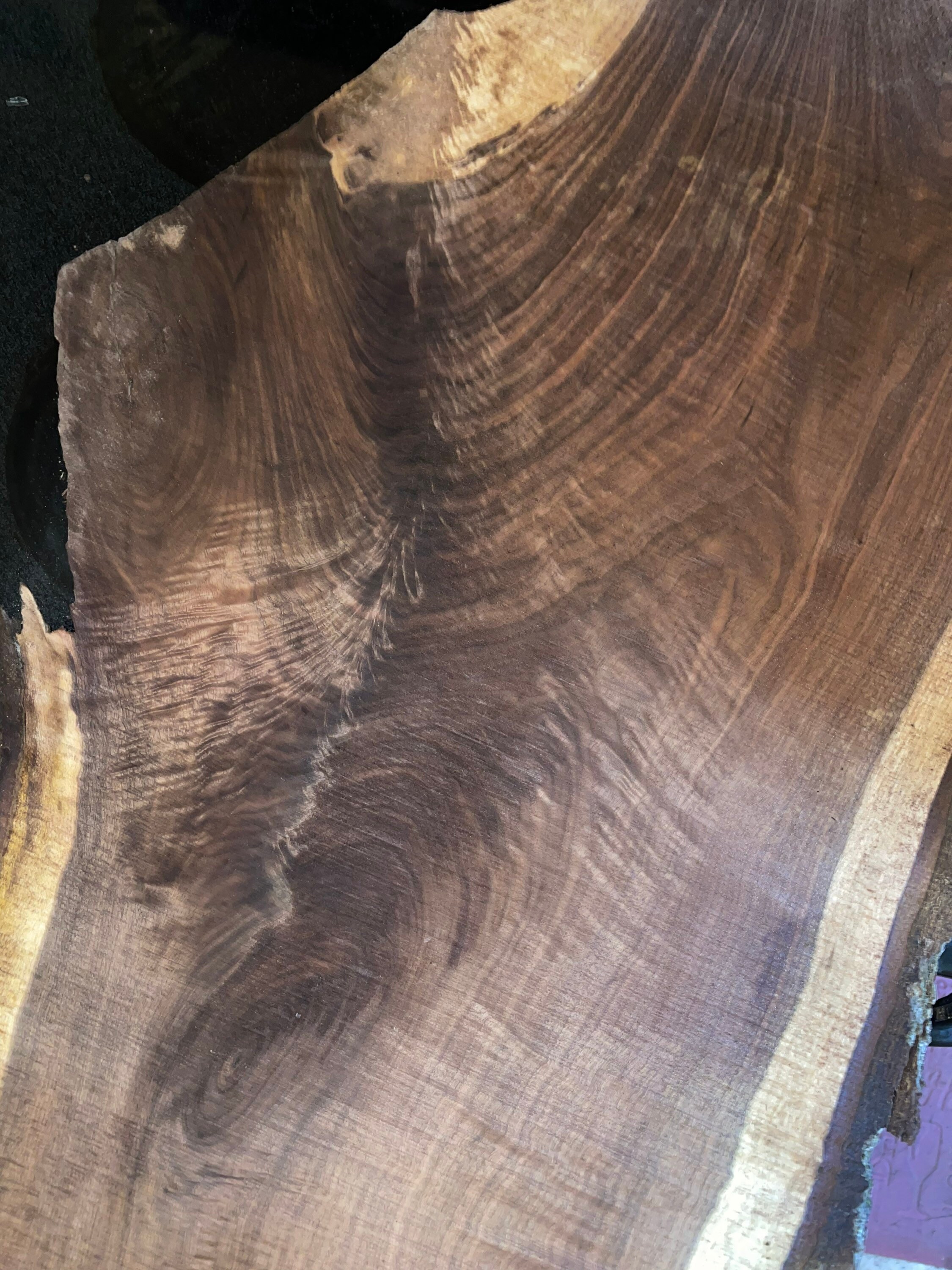 Curly Walnut Slab With Crotch Grain 1511 - Etsy