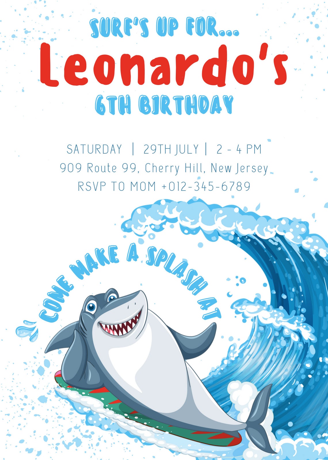 Dolphin Party Invitation, Aqua Friends Birthday Invitation, Sea Party ...