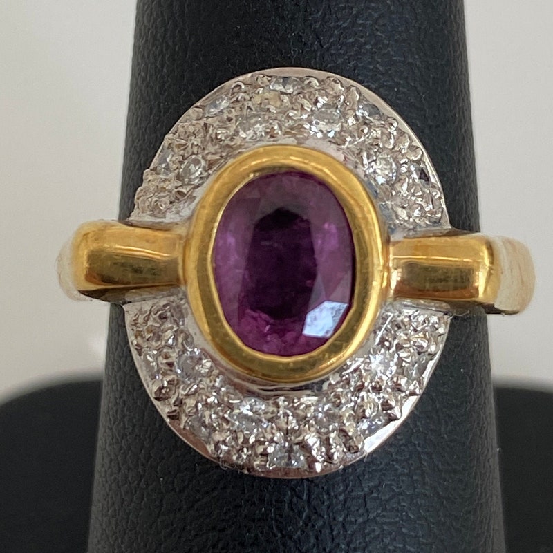 Bezel Set Ruby - Etsy