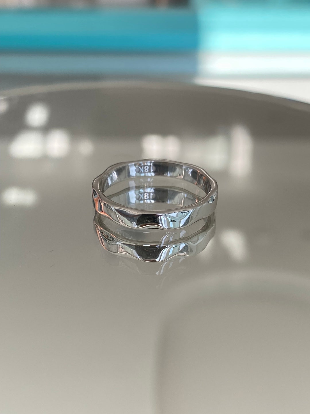 Solid 18K Karat White Gold Custom Built Canadian Engineering Iron Pinky ...