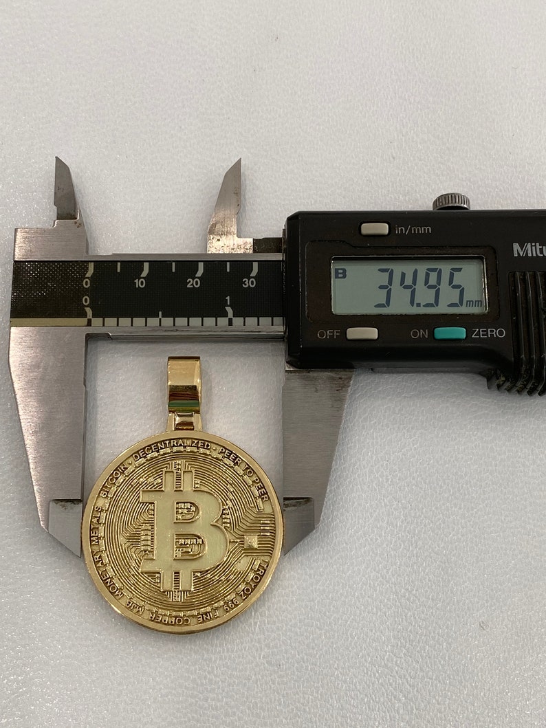 Bitcoin Pendant 18KY Crypto Jewelry - Etsy