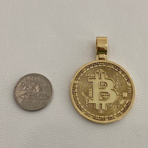Bitcoin Pendant 18KY Crypto Jewelry - Etsy