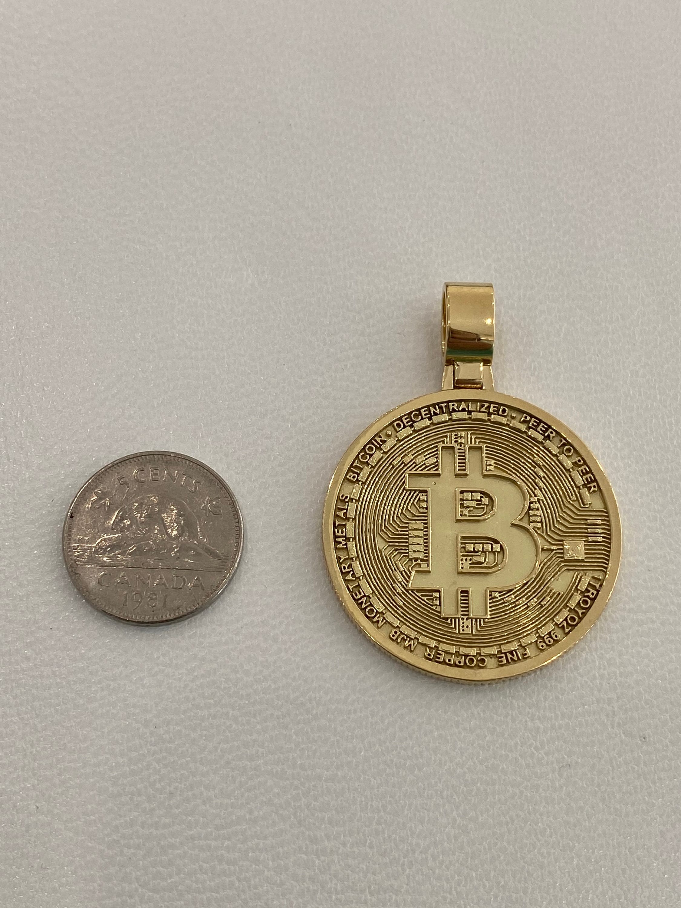 Bitcoin Pendant 18KY Crypto Jewelry - Etsy