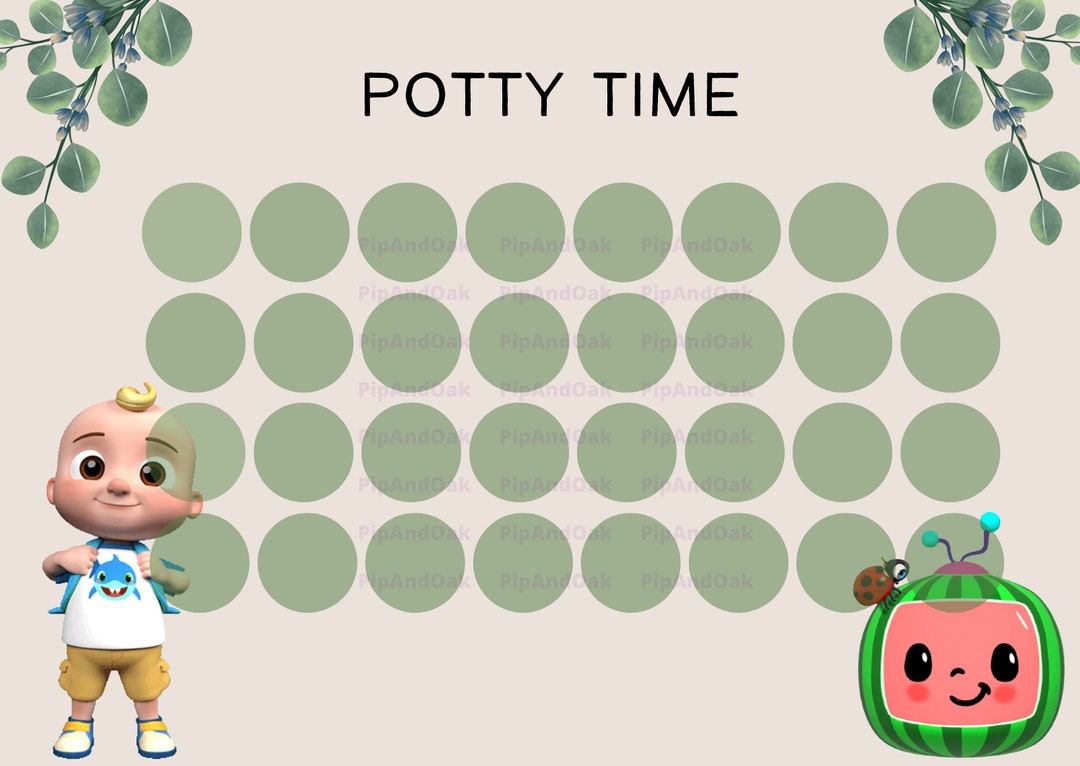 Buy Toilet Training Chart Potty Reward Chart Cocomelon JJ Online in ...