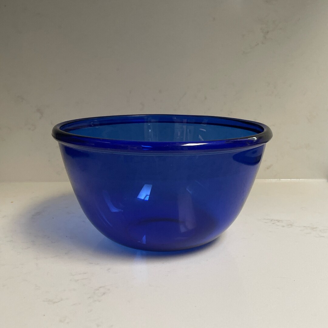 Vintage Arcoroc Small Cobalt Blue Mixing Bowl - Nesting Bowl - Serving ...