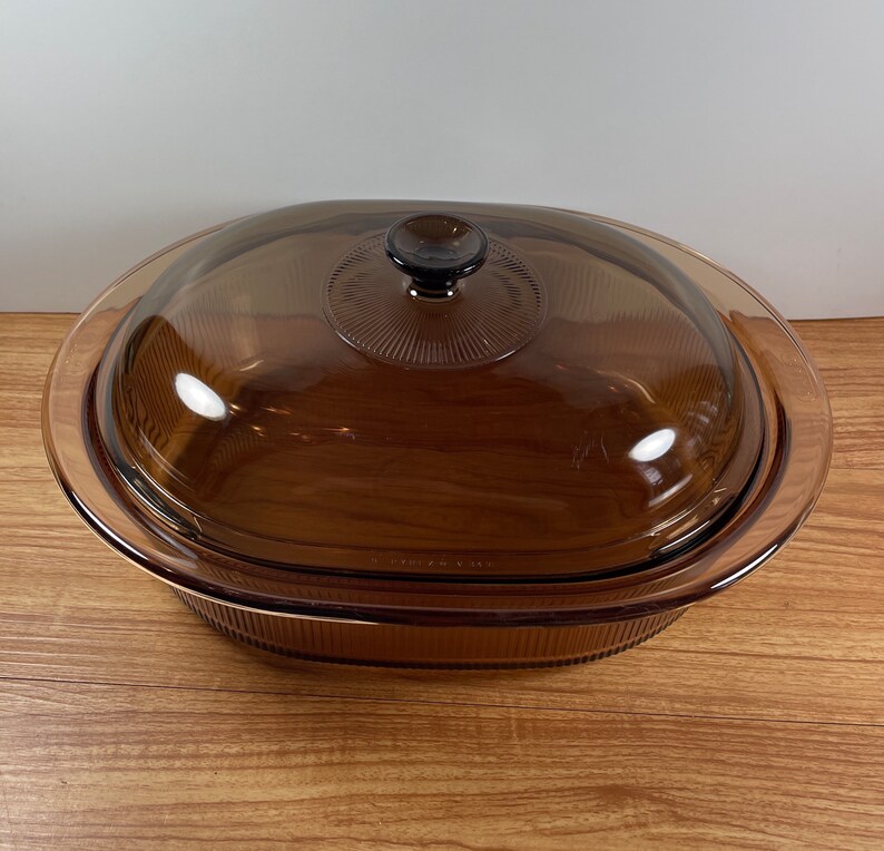 Pyrex 4 Quart Amber Visions Large Roasting Pan Vintage Pyrex - Etsy