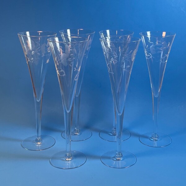 Princess House Crystal Champagne Glasses - Etsy