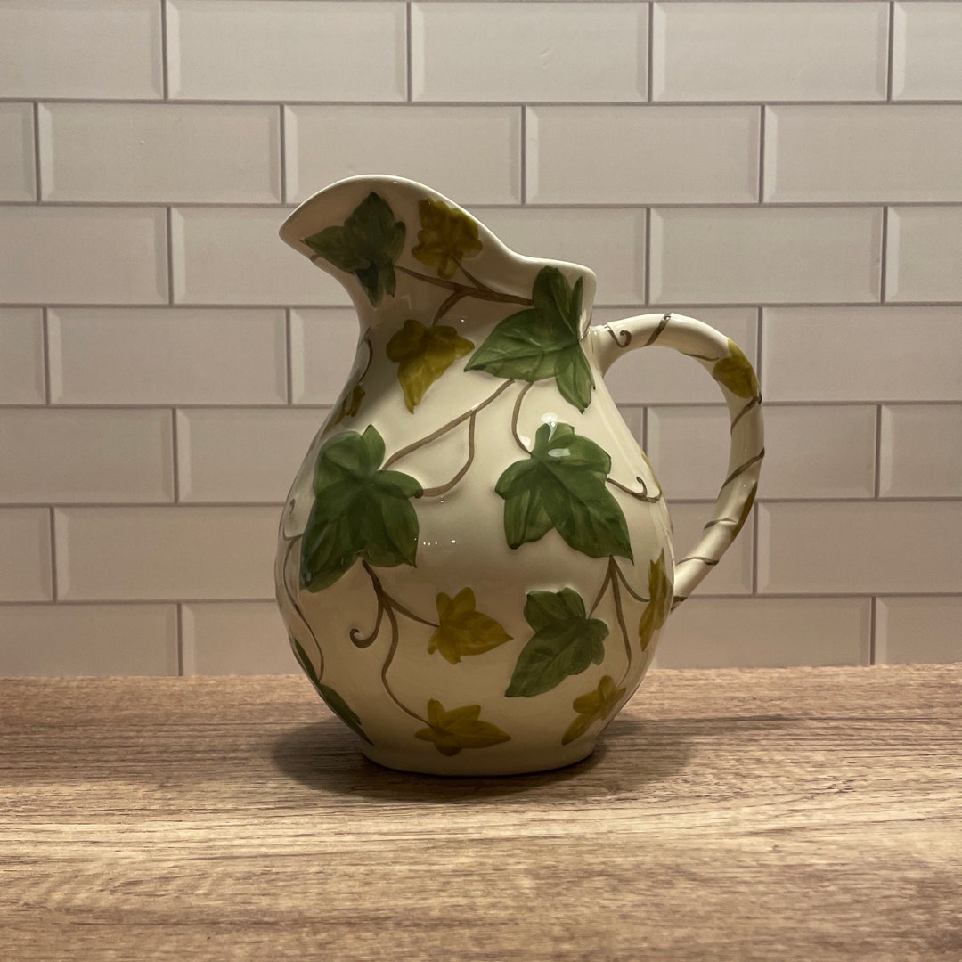 Vintage Franciscan Ivy Pitcher - Collectible Pottery - Made in Portugal ...