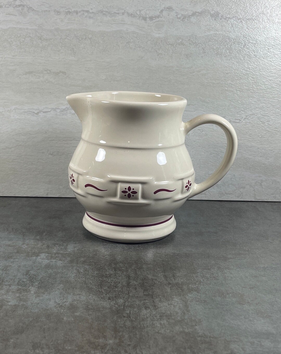 Vintage Longaberger Woven Traditions Classic Red Pitcher - Collectible ...