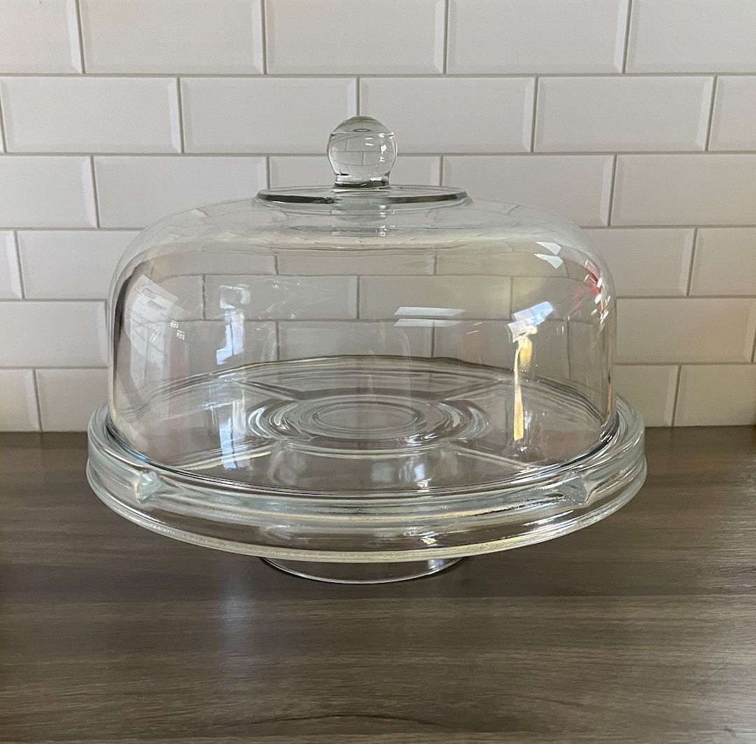 6 in 1 Libbey Selene Pedestal Cake Plate - Covered Cake Stand ...