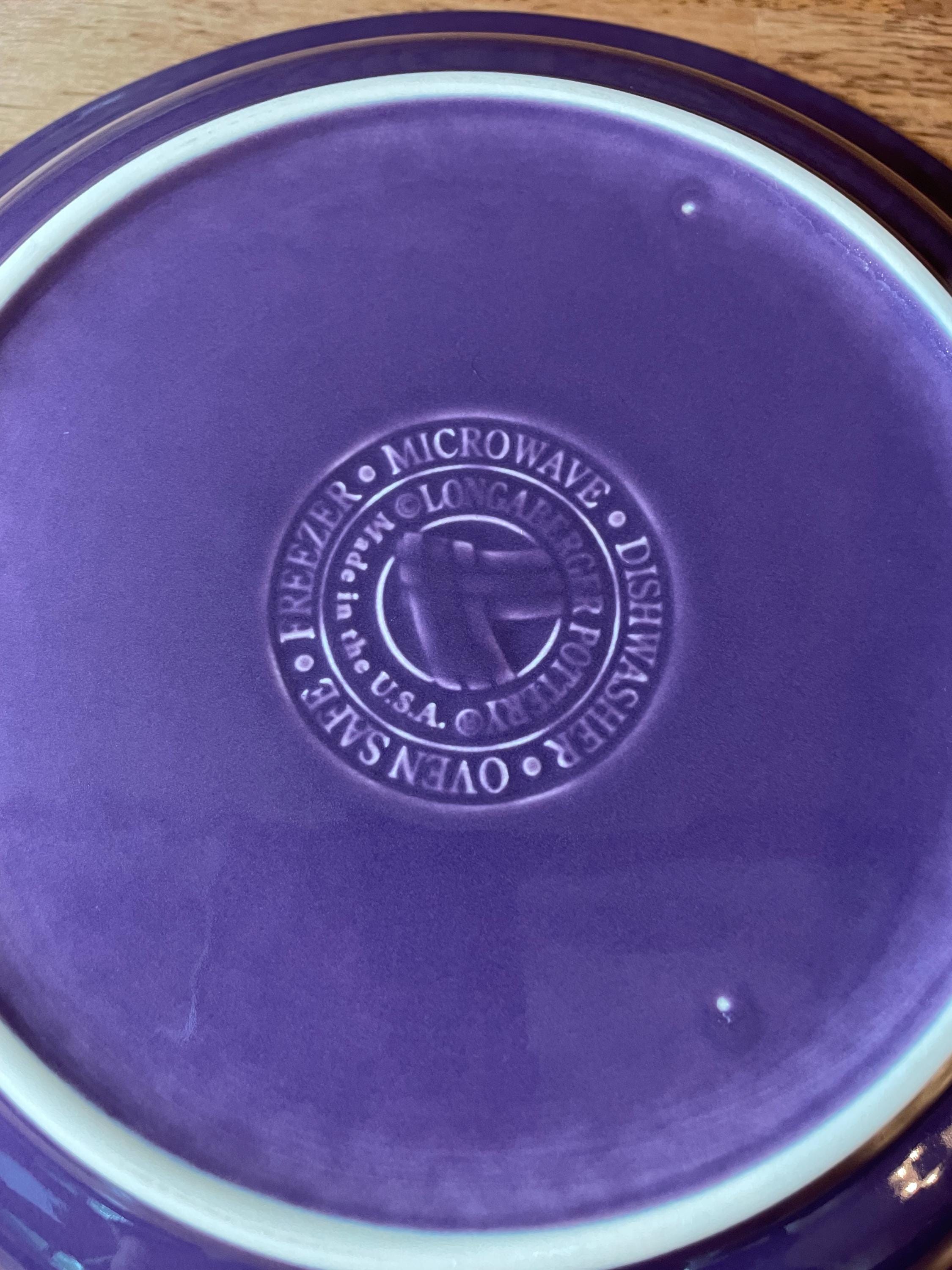 Eggplant Pasta Bowl Longaberger Pottery Woven Traditions - Serving Bowl ...