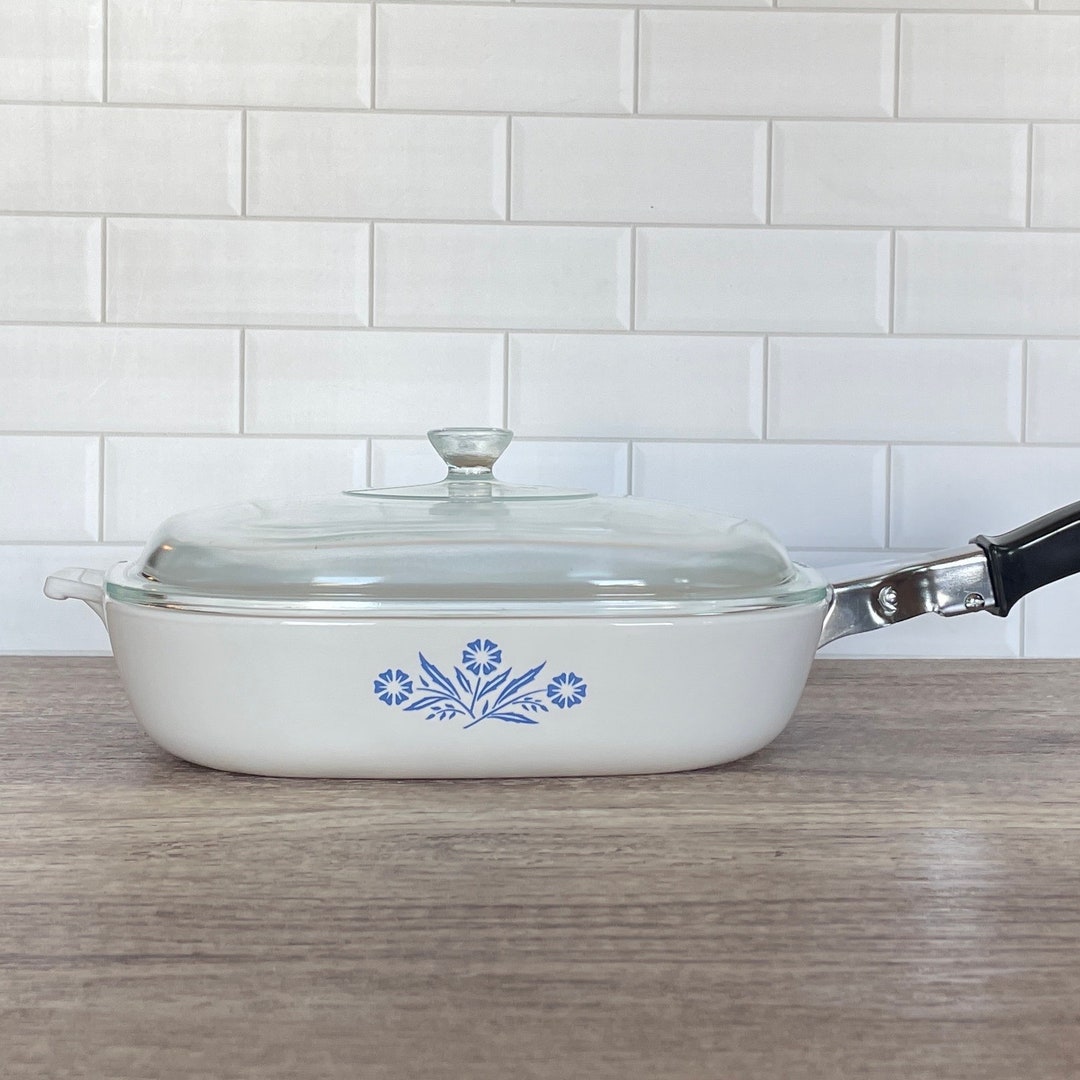Rare Corning Ware 10 Blue Cornflower Skillet 1960s P-10-B Casserole ...