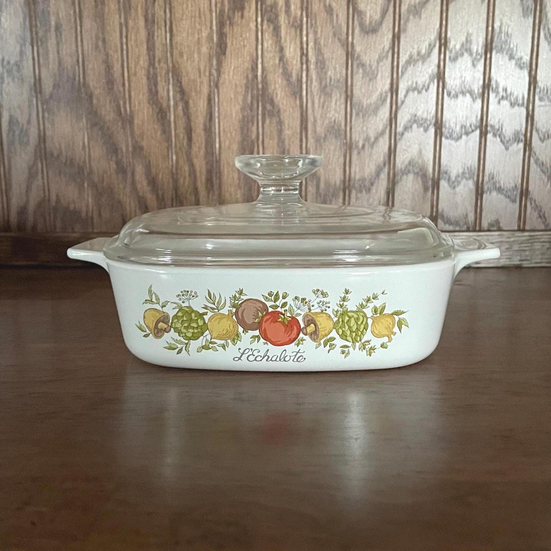 1 Quart Corning Ware Spice of Life Casserole Dish With Lid - Vintage ...