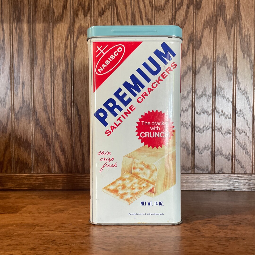 Saltine Cracker Tin - Vintage Food Tin - Vintage Kitchen Decor - Etsy