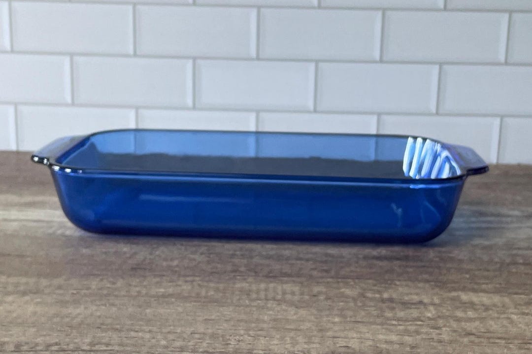Pyrex 7 X 11 Brownie Pan Casserole Dish #232 - Vintage Cobalt Blue ...
