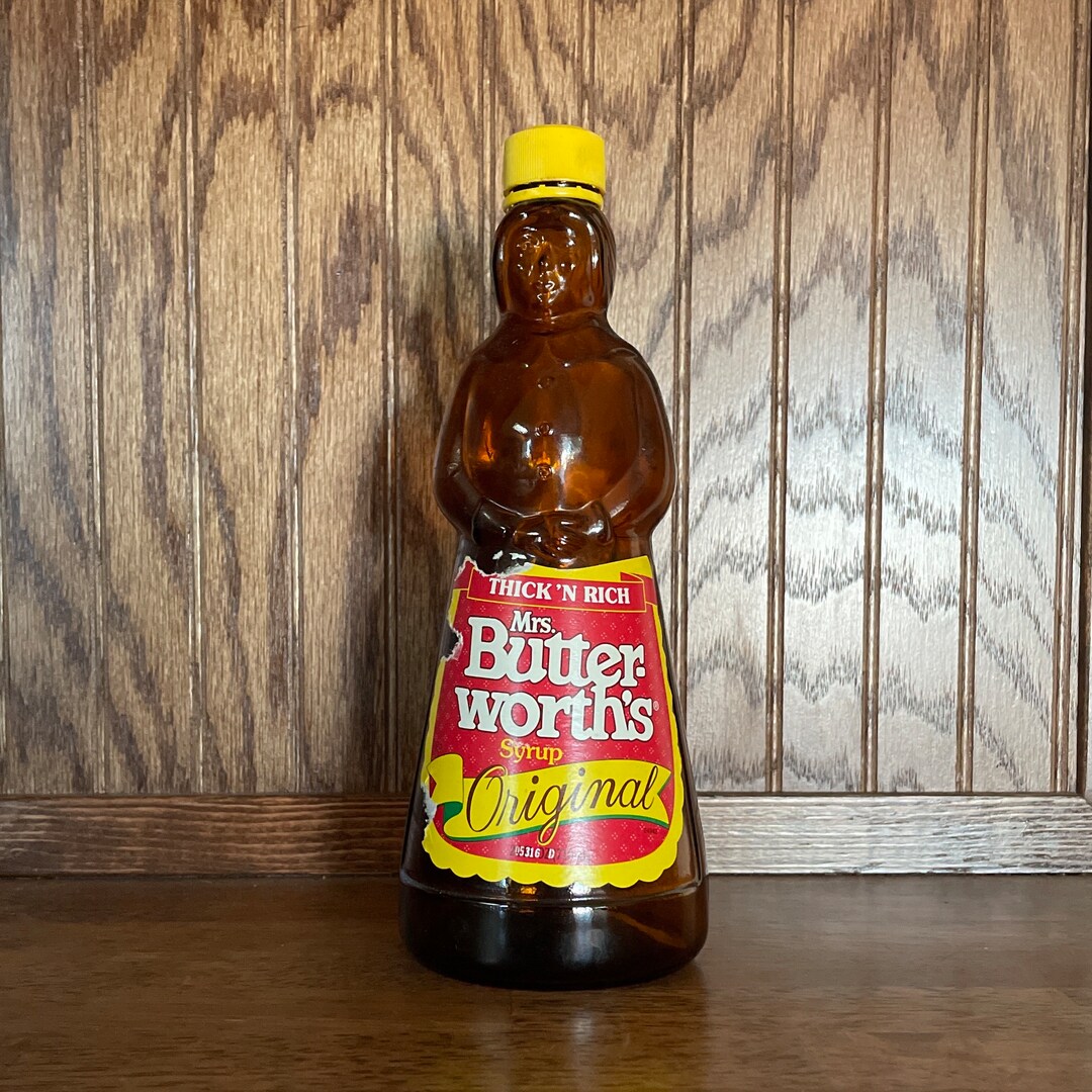 Classic Mrs Butterworth’s Syrup Bottle - Brown Glass Syrup Jar ...