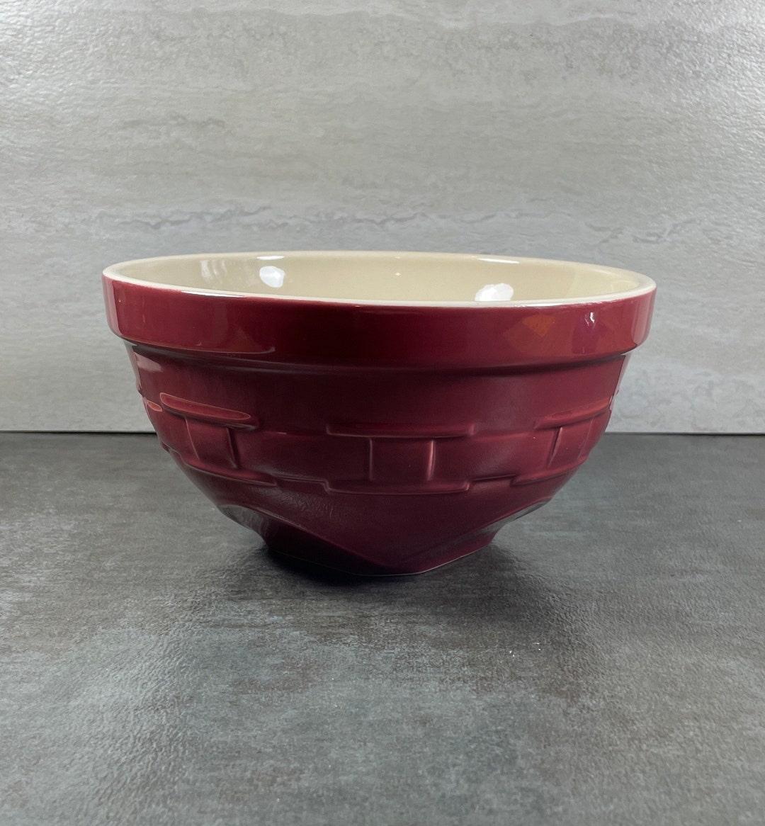 Longaberger Pottery Woven Traditions Small Paprika Tip and Mix Bowl ...